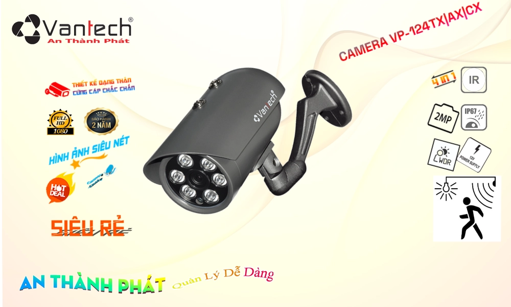 Camera VP-124TX|AX|CX VanTech Camera Wifi Cửa Hàng