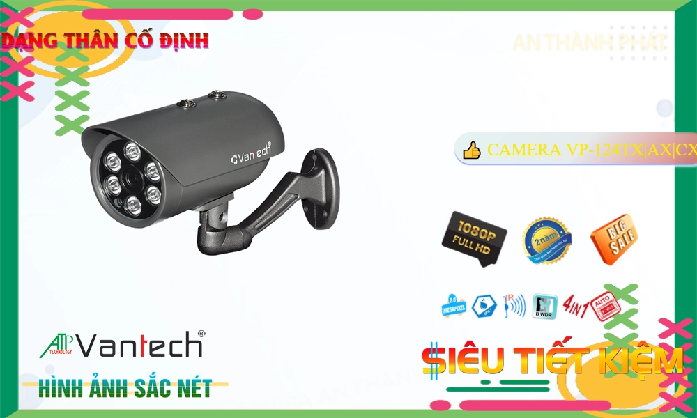 Camera VP-124TX|AX|CX VanTech Camera Wifi Cửa Hàng